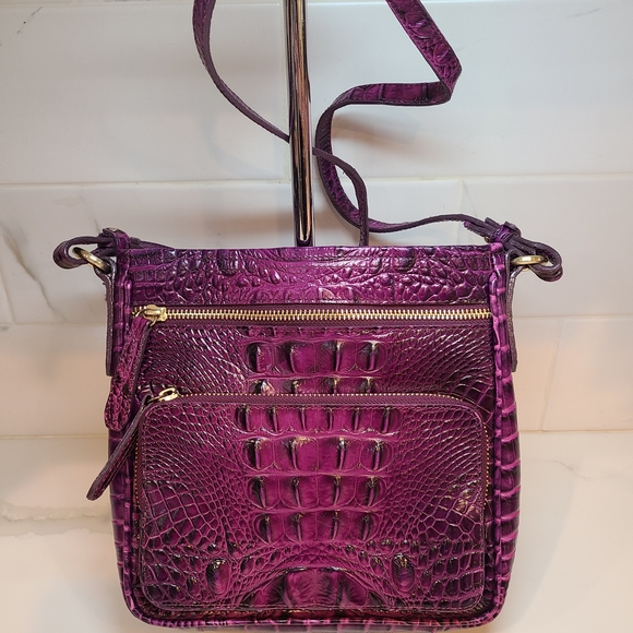 Brahmin | Bags | Brahmin Vintage Cleo Purple Crossbody Bag | Poshmark